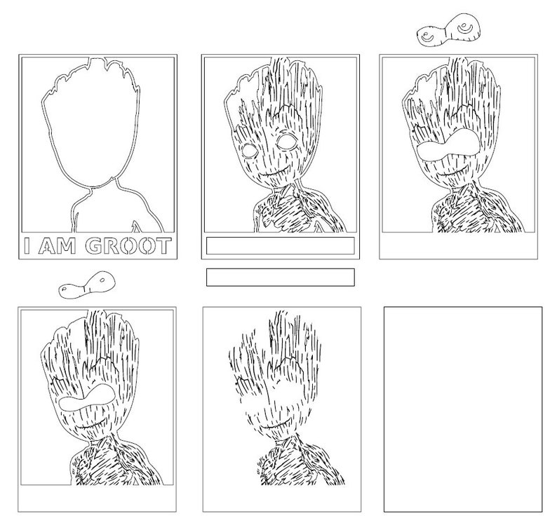 Baby Groot - Layered Design to Cut - Digital File for Craft and Decor ...
