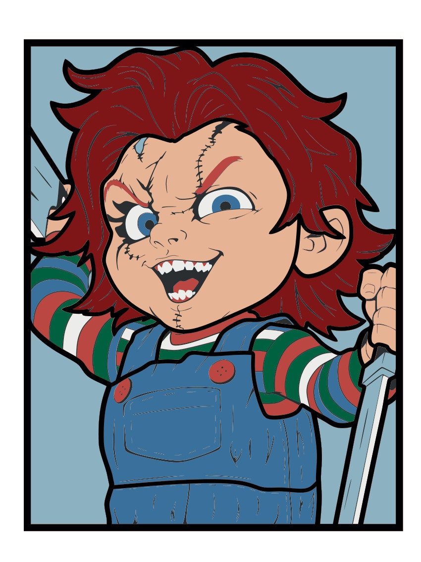 Chucky Layered Design for Cutting Digital File for Craft and Decorating ...