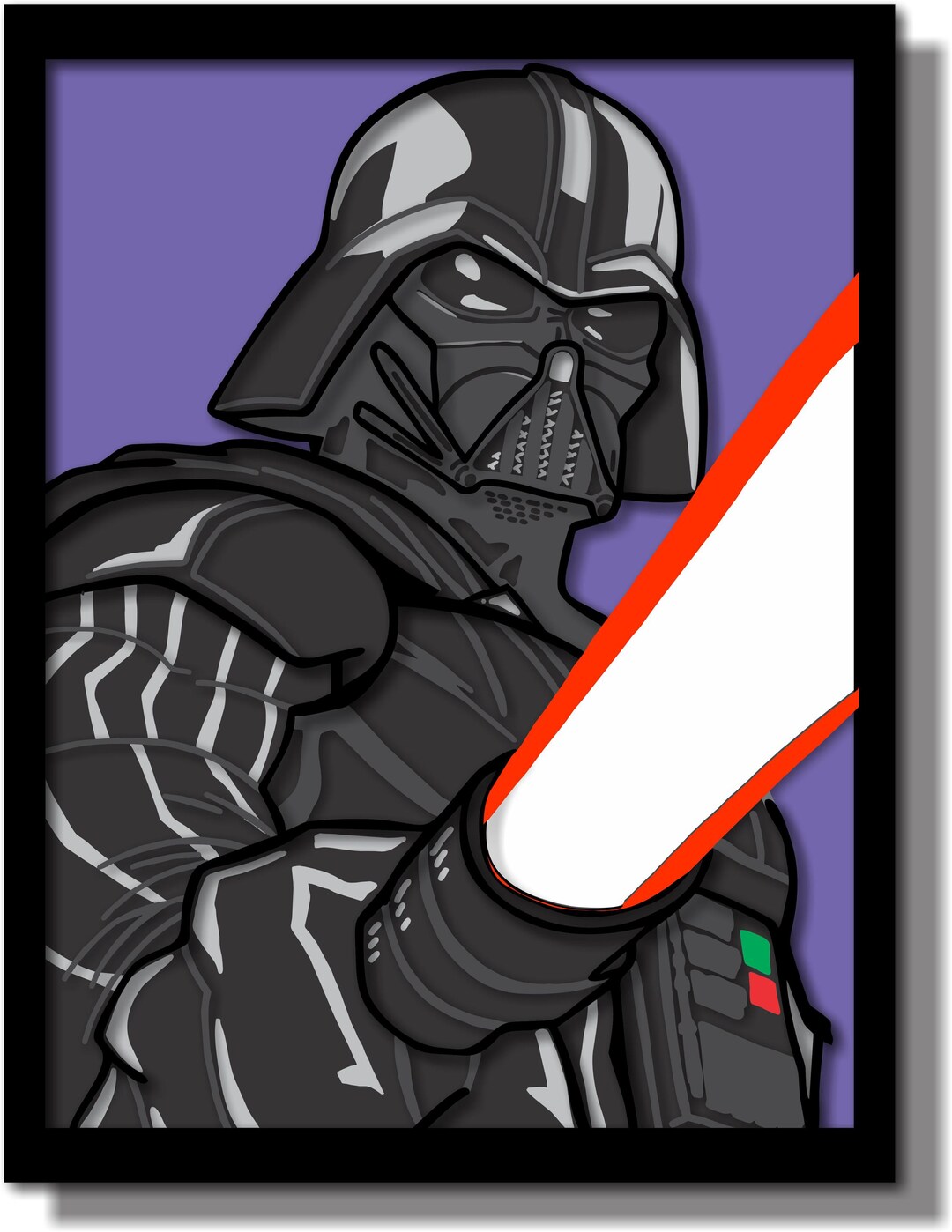 Vader (star Wars) - Layered Design for Cutting - Digital File for Craft ...