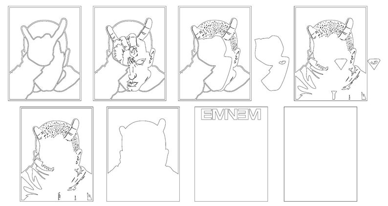 Eminem - Layered Design for Cutting - Digital File for Craft and ...