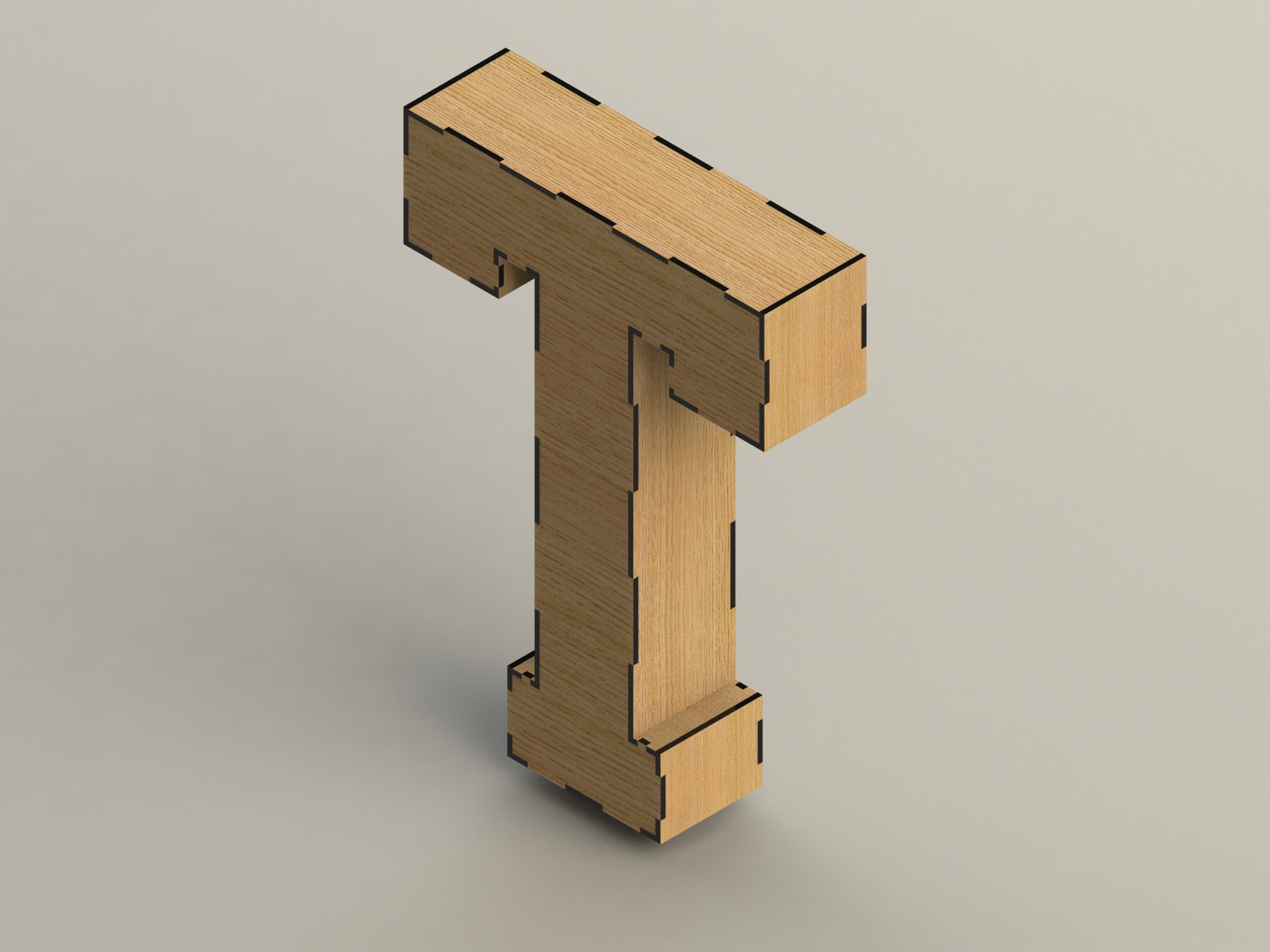 ABECEDARIO 3D 30cm - Para corte laser (DXF) Vector - Etsy México