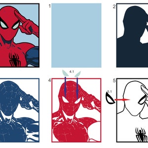 Spiderman Layered Design to Cut Digital File for Craft and Decor ...