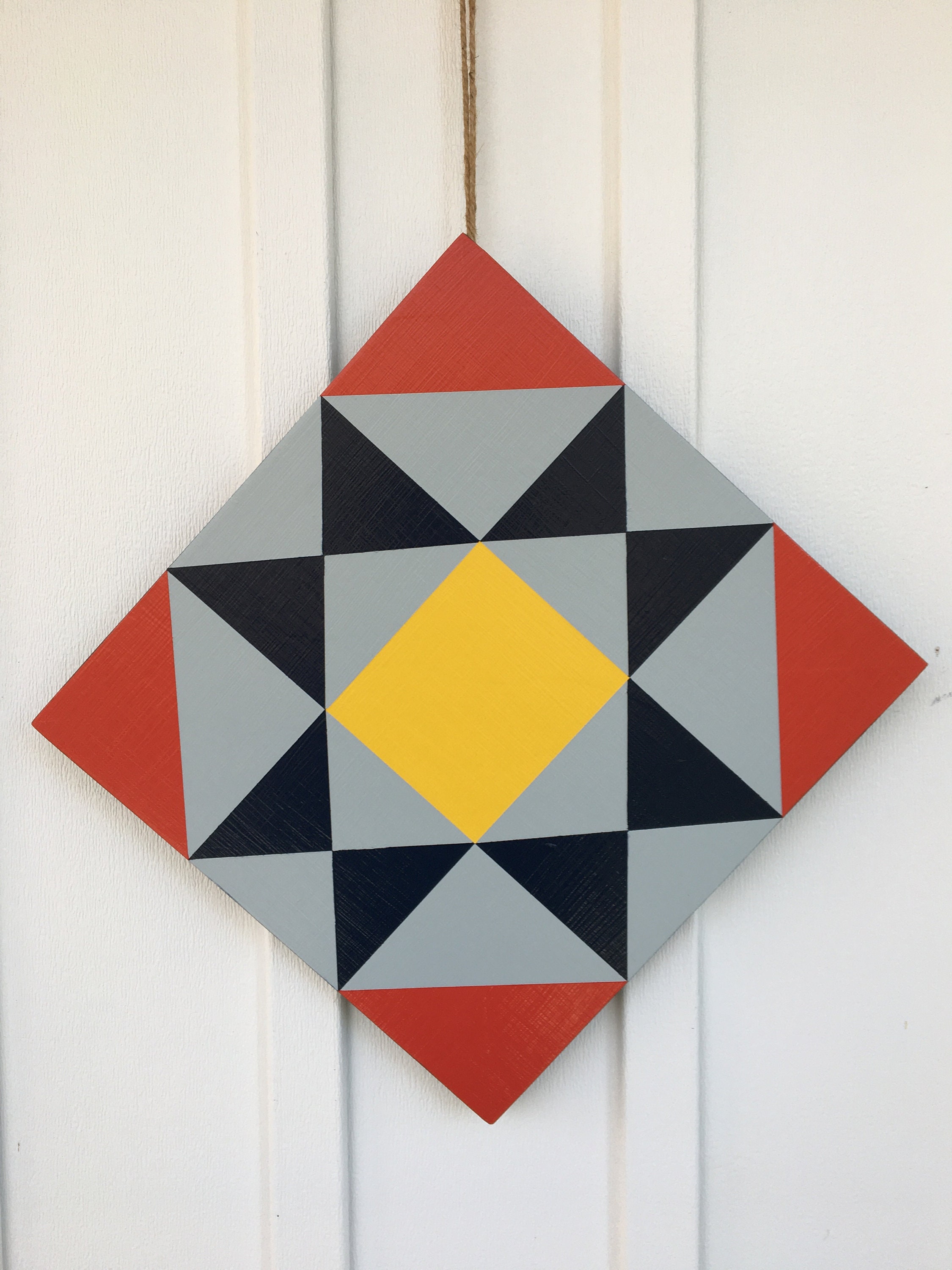 Ohio Star Barn Quilt / Wood Signs / Mini Barn Quilts / 1'x1' / in Stock ...