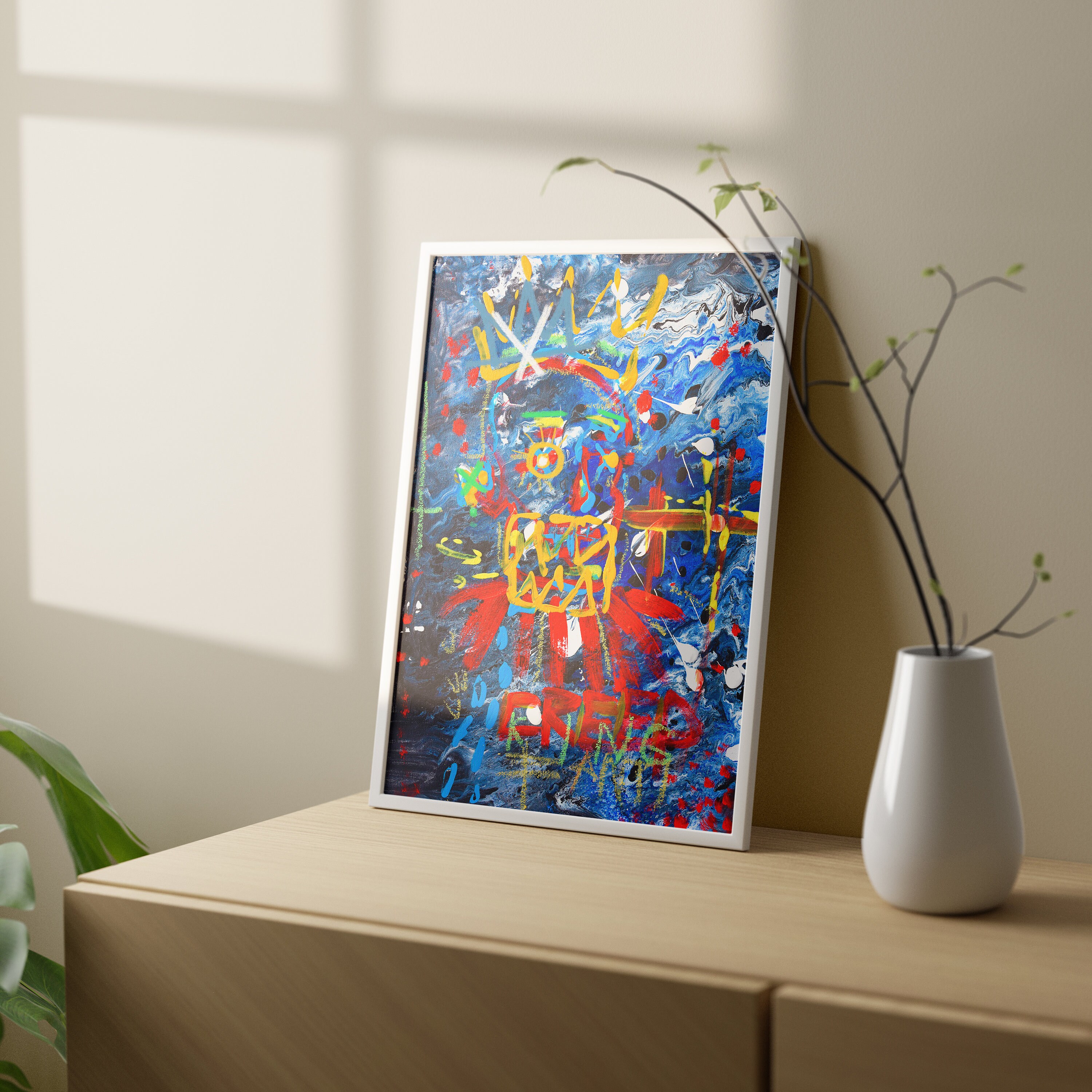 KING CREEP Abstract Wall Art Poster Original Dark Wall Art | Etsy