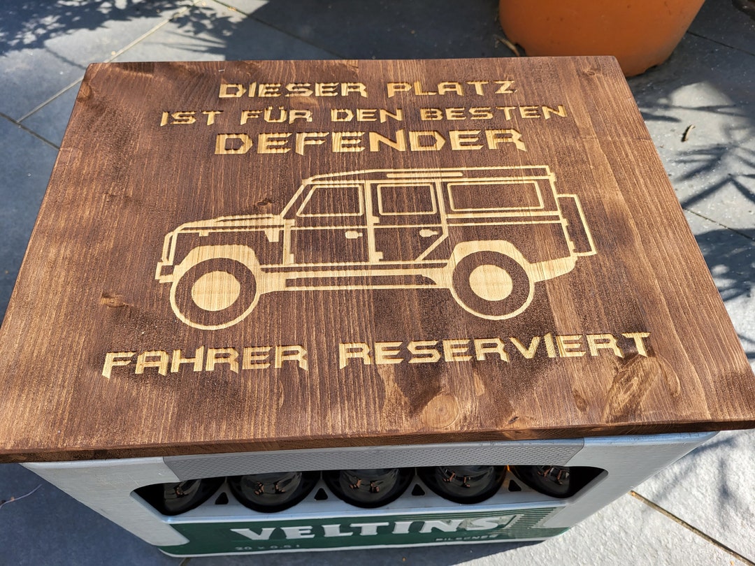 Beer Crate Seat With Engraving Similar to Defender Driver Gift Rover ...