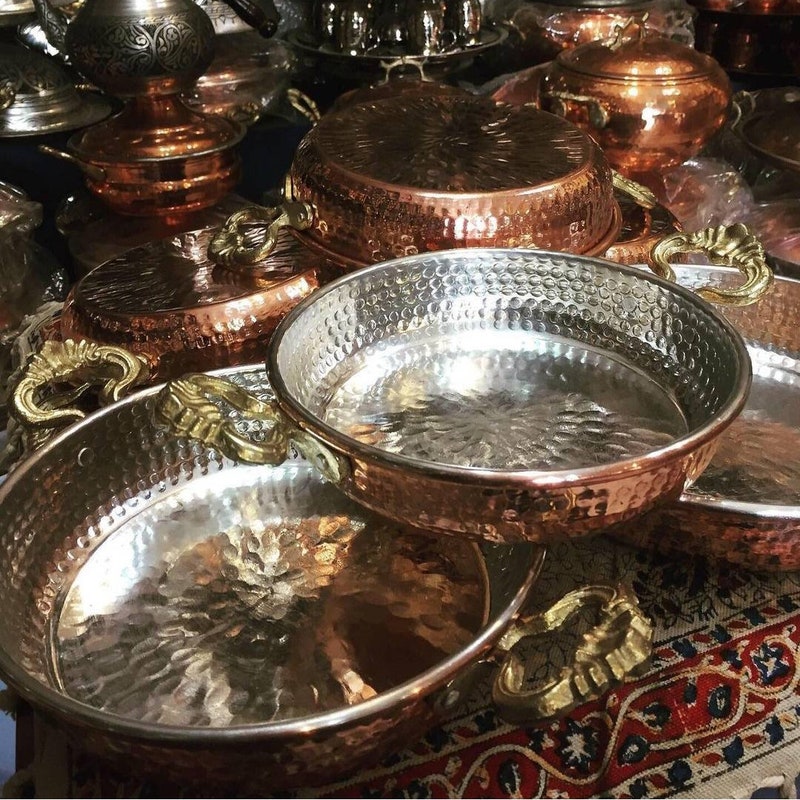 Large Copper Frying Pan - Etsy