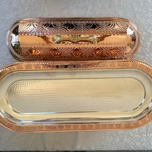 Heated Copper Kebab Serving Plate,food Serving Plate With Lid,heated ...