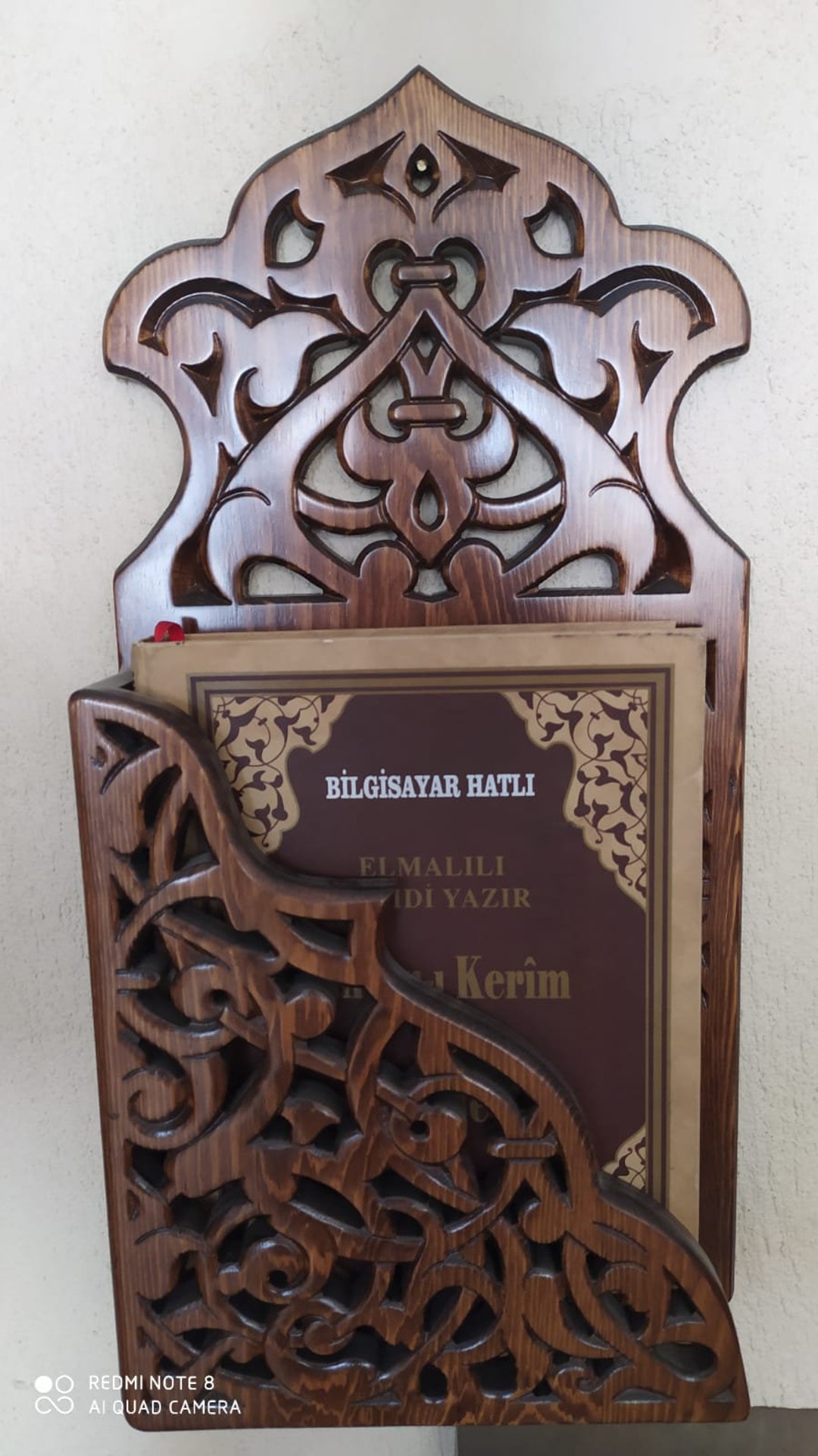 Wooden Carved Luxury Wall Bookshelf,quran, Bible,torah Bookshelf,wall ...