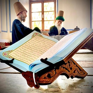 Book Stand, Bible Holder, Wooden Quran Stand,reading Table Book Stand ...