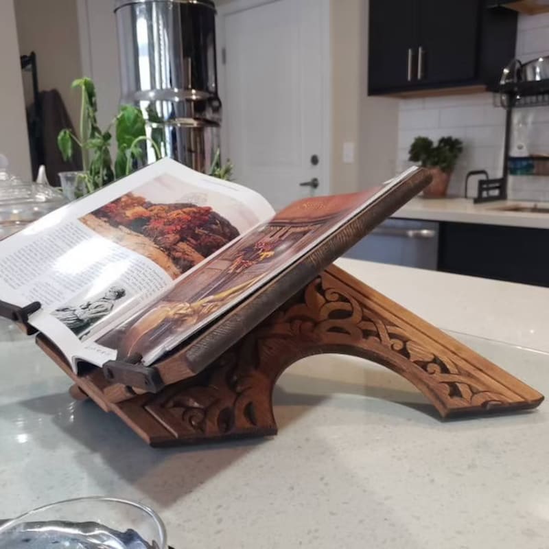 Wooden Book Stand - Etsy