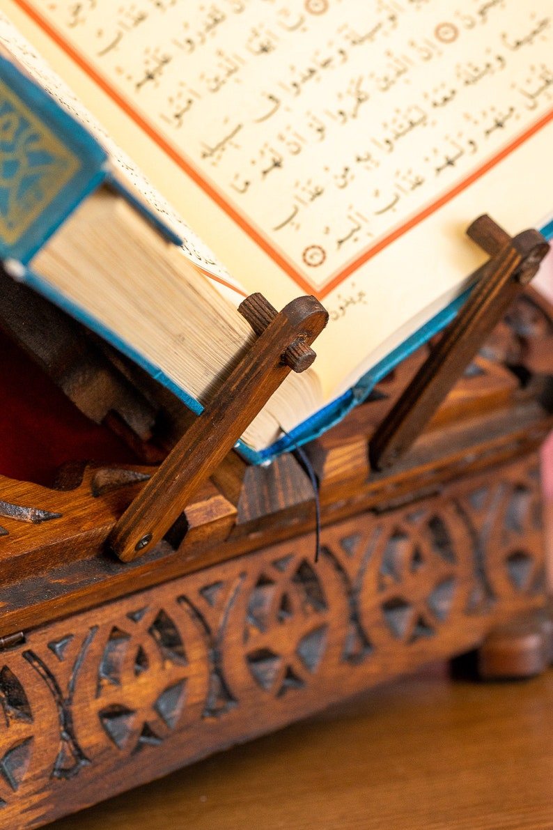 Wooden Quran Holderbible Bookshelfgreen Quran Storage - Etsy