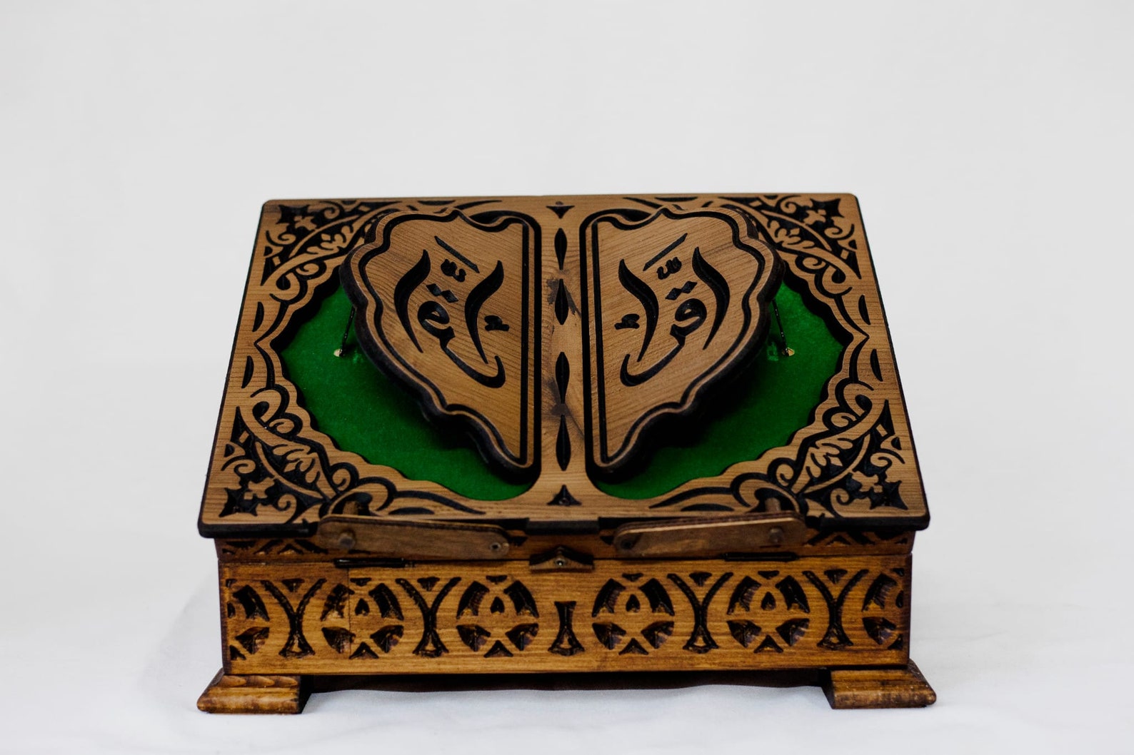 Wooden Quran Holderbible Bookshelfgreen Quran Storage - Etsy
