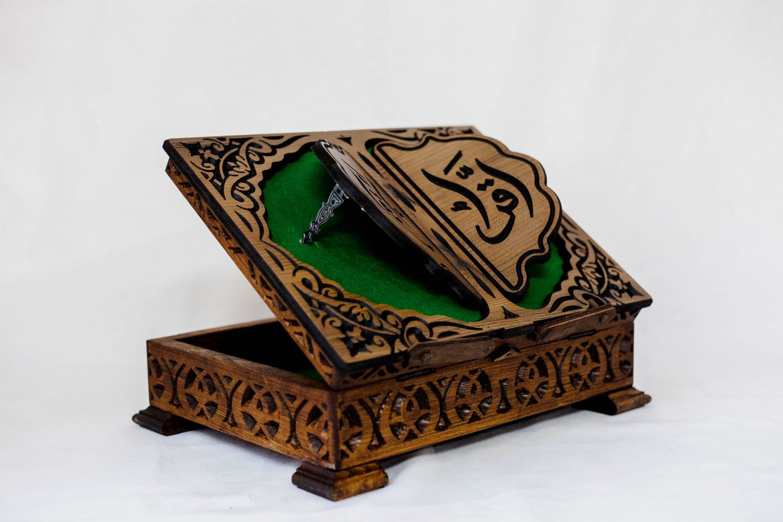Wooden Quran Holderbible Bookshelfgreen Quran Storage - Etsy