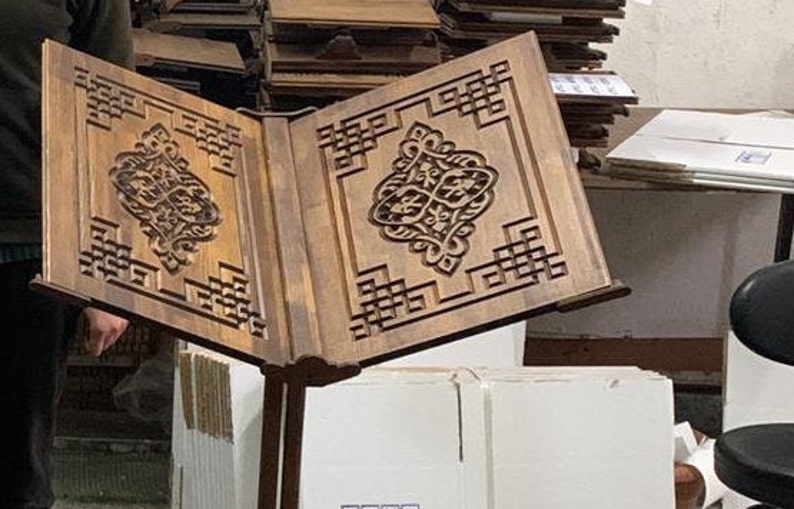 Extra Large Adjustable Wooden Quran Book Stand With Wheels,rolling ...