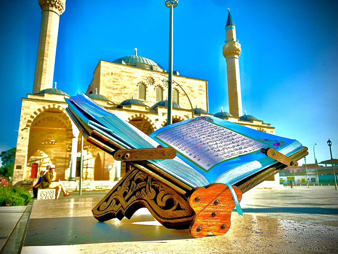 Book Stand, Bible Holder, Wooden Quran Stand,reading Table Book Stand ...