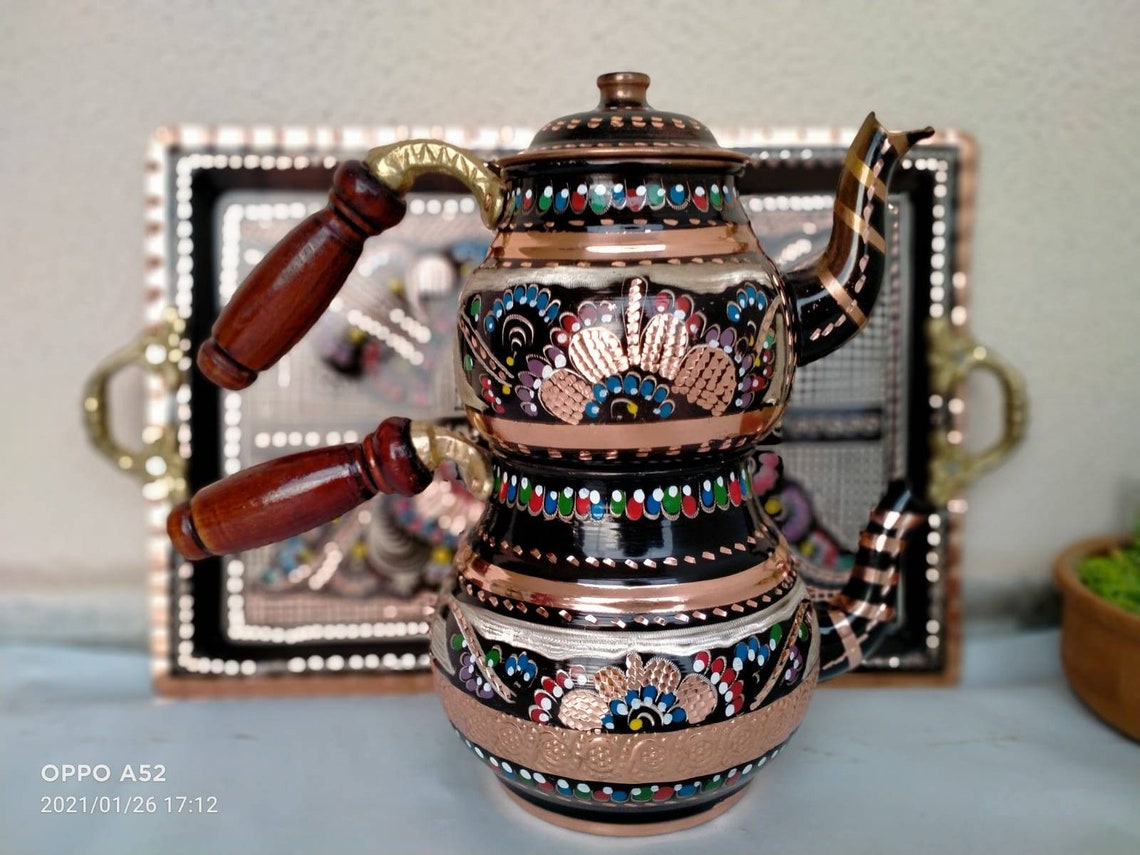 Turkish Copper Handmade Pure Copper Sugar Bowl Tea - Etsy