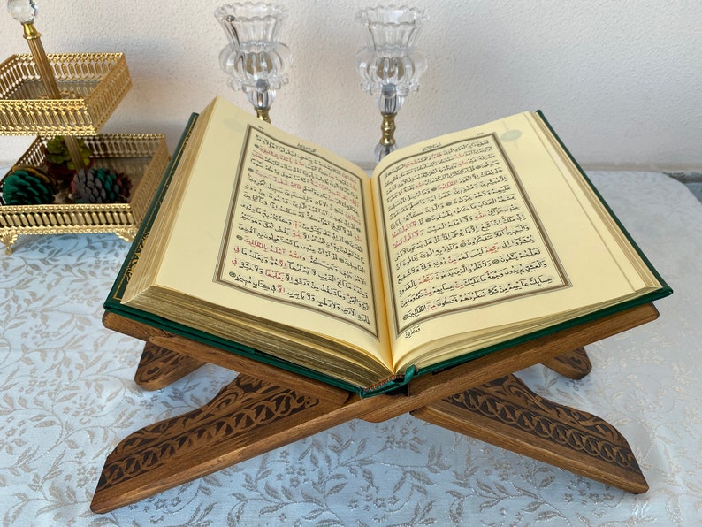 Wooden Folding Quran Stand-bible Holdernatural Wood - Etsy