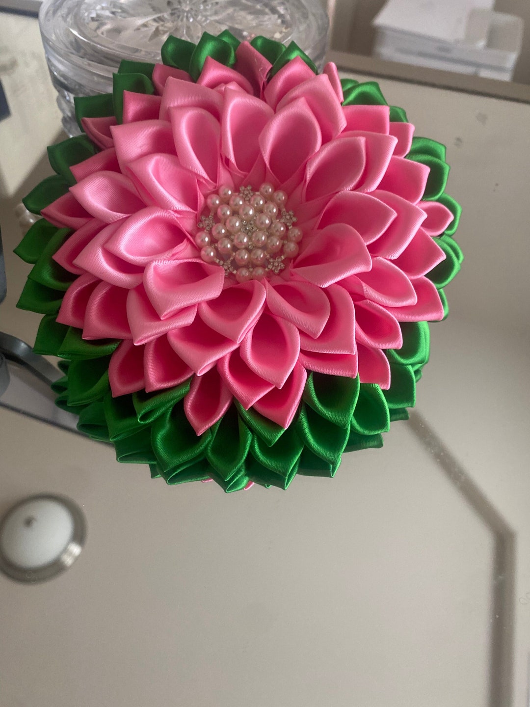 Gradient Pink and Green Brooch Pin - Etsy