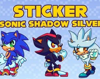 Sonic and Shadow Stickers - Etsy