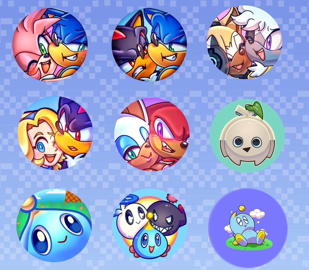 Sonic Button 4 Pack - Etsy