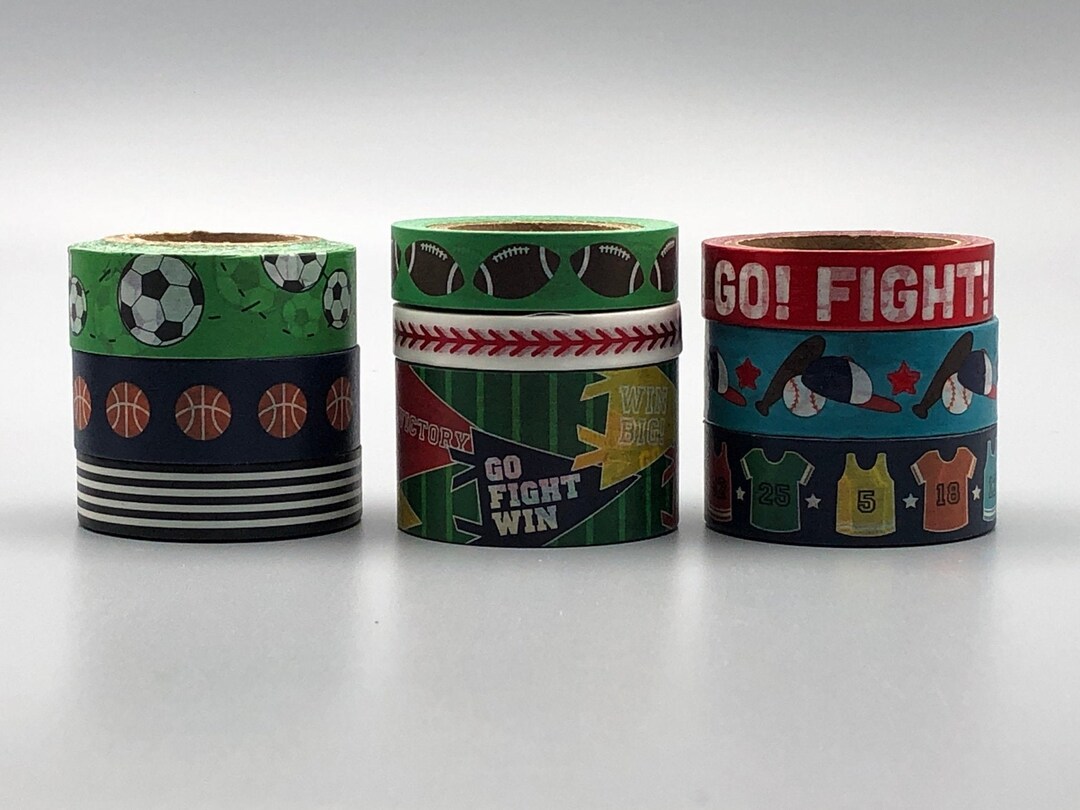 Sports Washi Tape Samples, Soccer, Basketball, Football, Baseball, Team ...