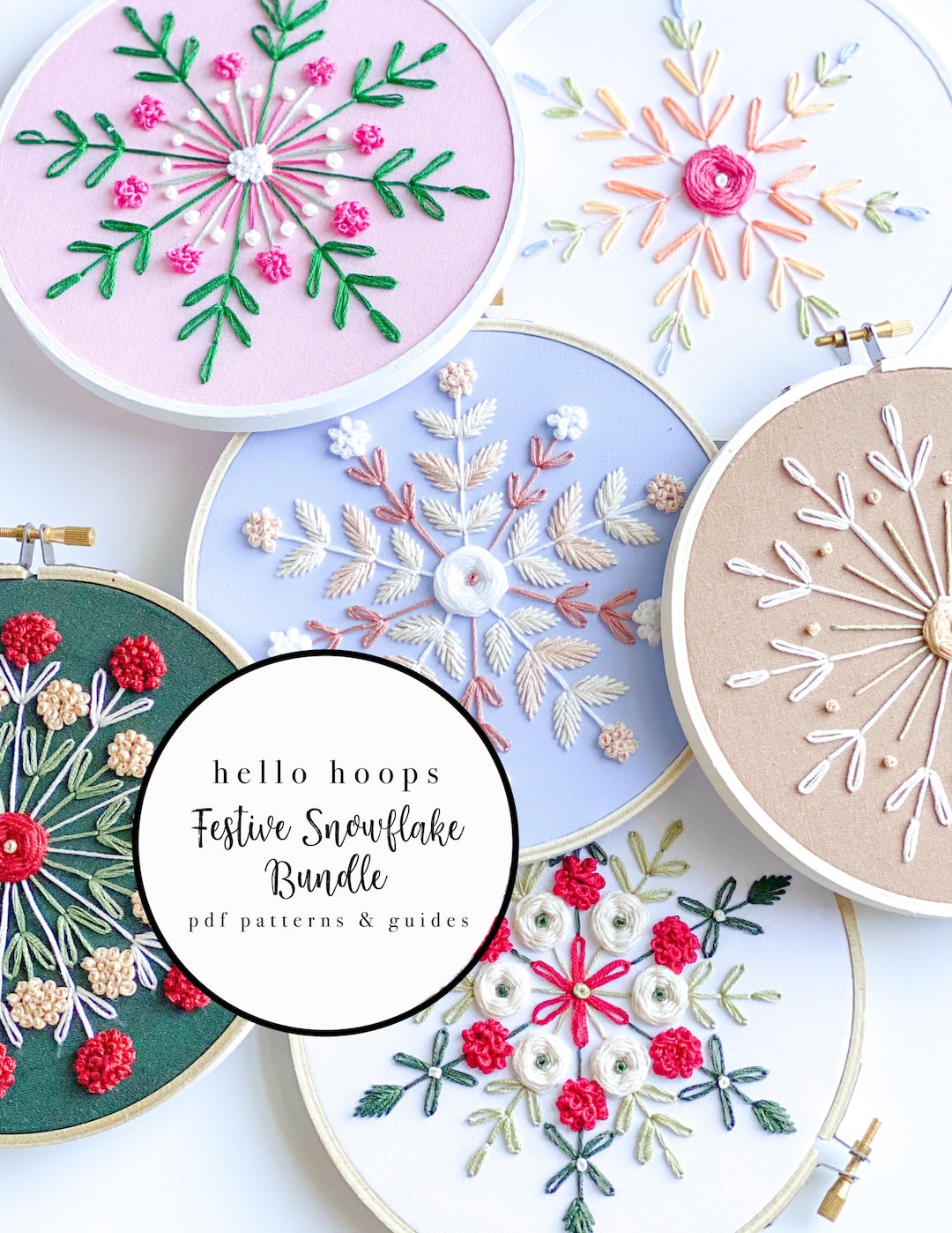 Festive Snowflake Bundle Patterns - Etsy
