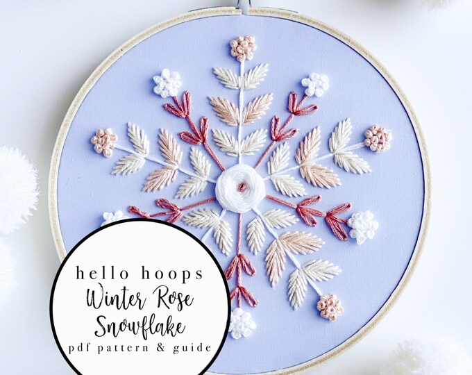 Poinsettia Snowflake Pattern - Etsy