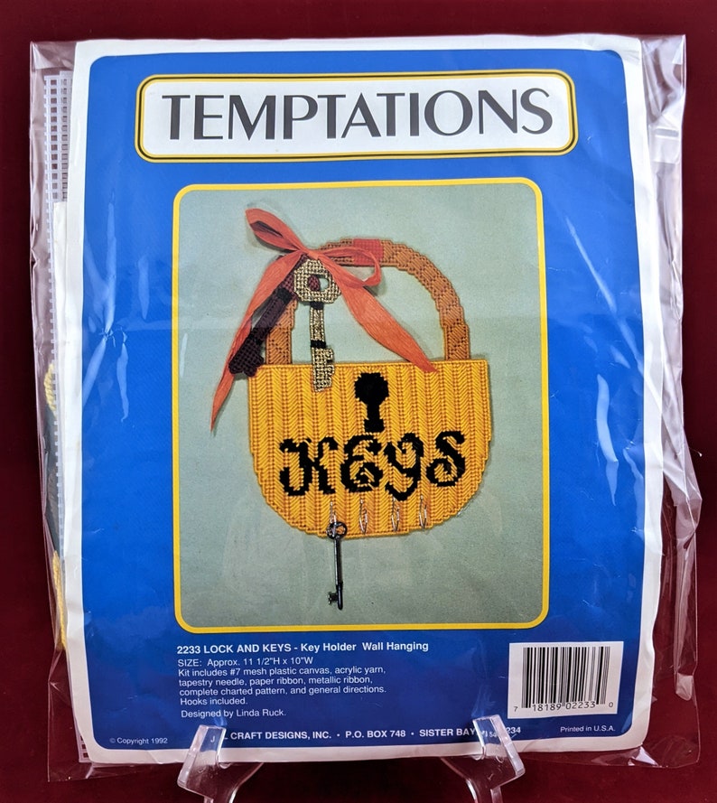 RARE Vintage J & L Craft Designs Temptations "lock and Keys" Key Holder ...