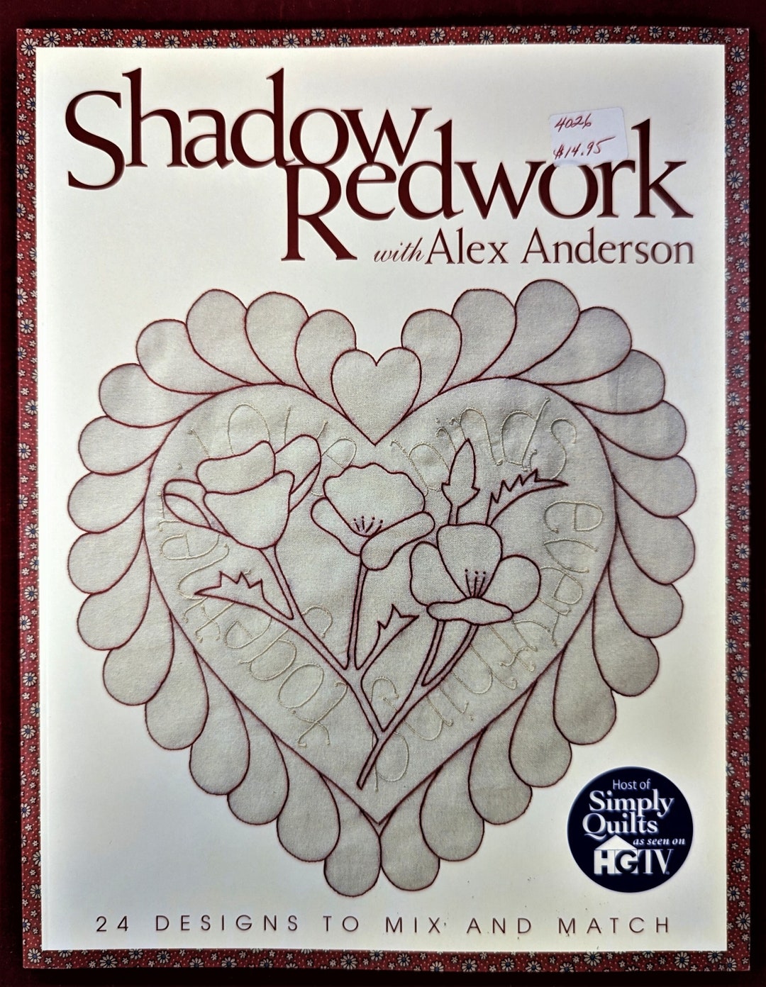 Vintage "shadow Redwork With Alex Anderson" Host of Simply Quilts (HGTV ...