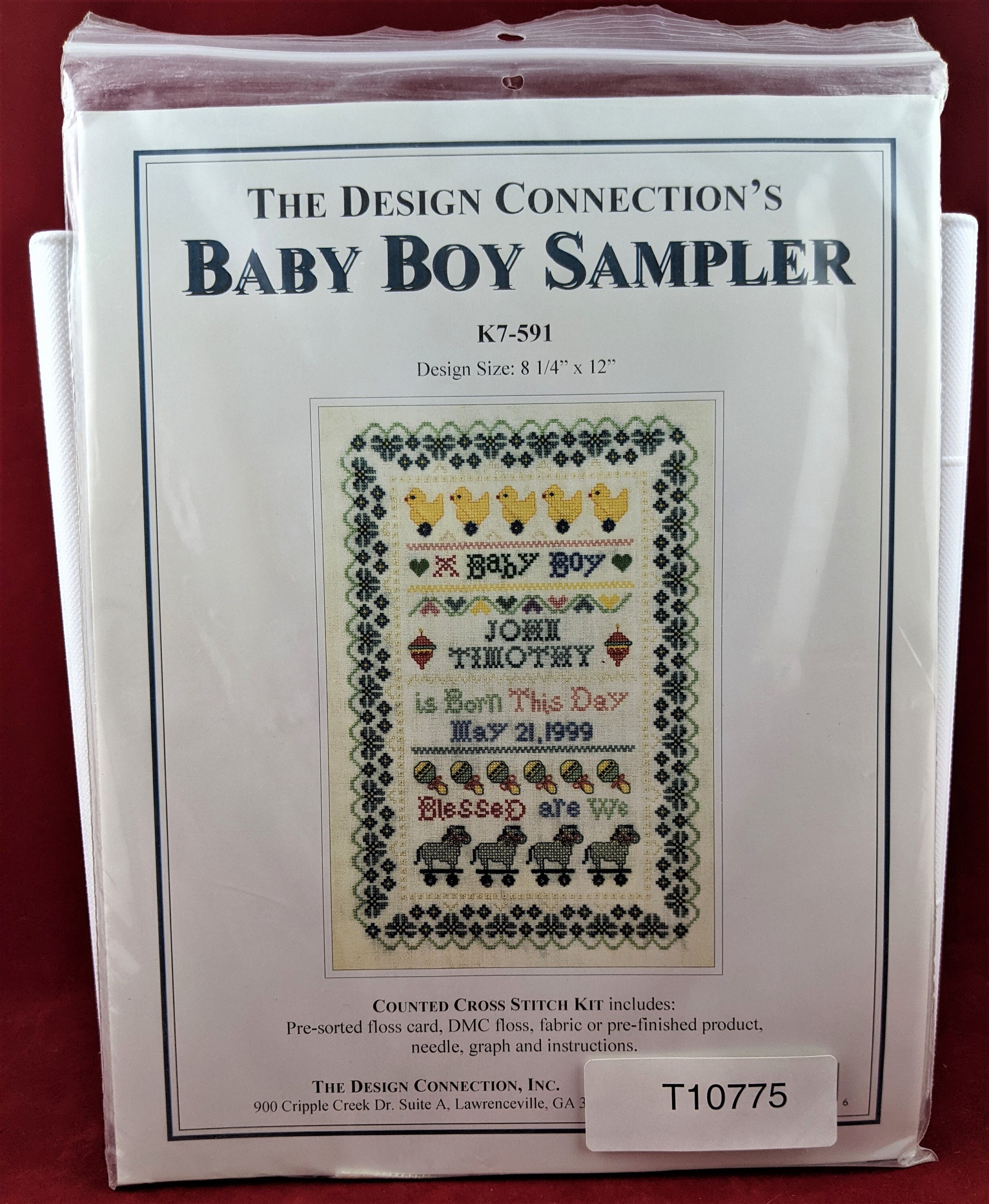 The Design Connection's "baby Boy Sampler" Counted Cross Stitch Kit K7 ...