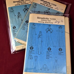 Vintage (1975) Simplicity 7229 Misses Long Halter Dress & Unlined ...