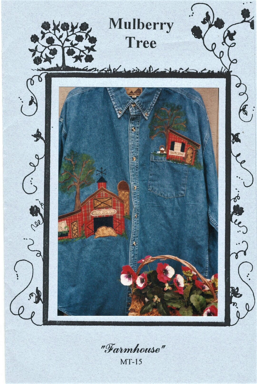 Vintage Mulberry Tree "farmhouse" Garment Applique & Painted ...