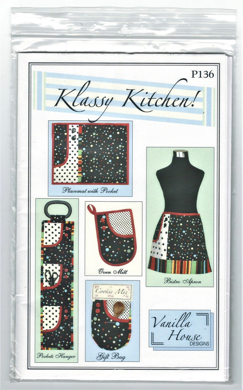 Vanilla House Designs "klassy Kitchen!" Pattern P136 Includes Placemat ...