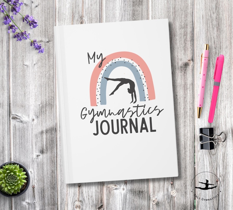My Gymnastics Journal | Boho Rainbow Style Hardcover Journal | Gift for ...