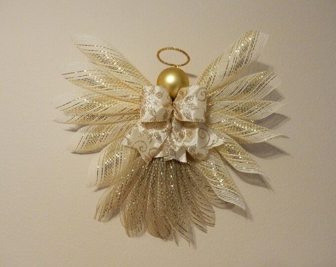 Christmas Tree Topper, Gold Angel Wreath, Bestseller, Guardian Angel - Etsy