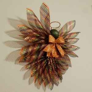Fall Mesh Angel, Angel Wreath, Angel Tree Topper, Guardian Angel ...