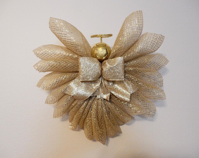 Christmas Tree Topper, Gold Angel Wreath, Bestseller, Guardian Angel - Etsy