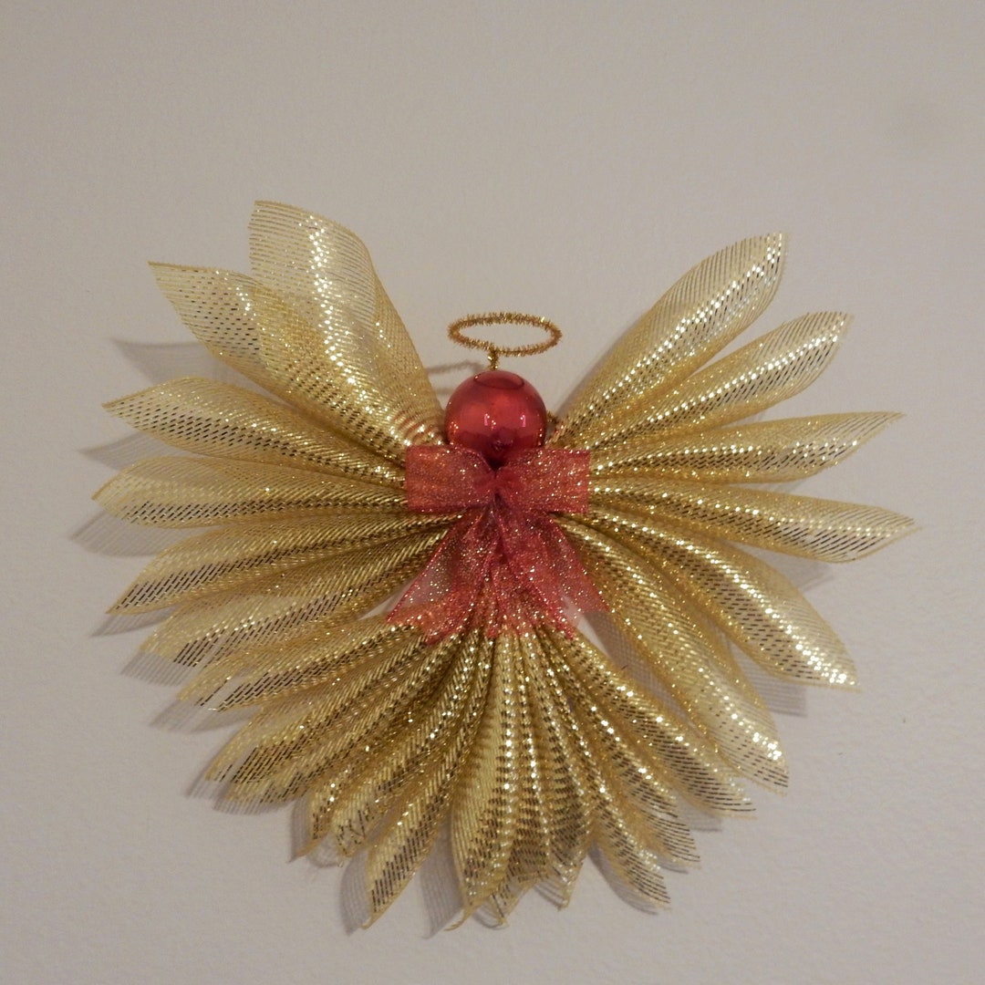 Christmas Tree Topper, Red Angel Wreath, Bestseller, Guardian Angel - Etsy