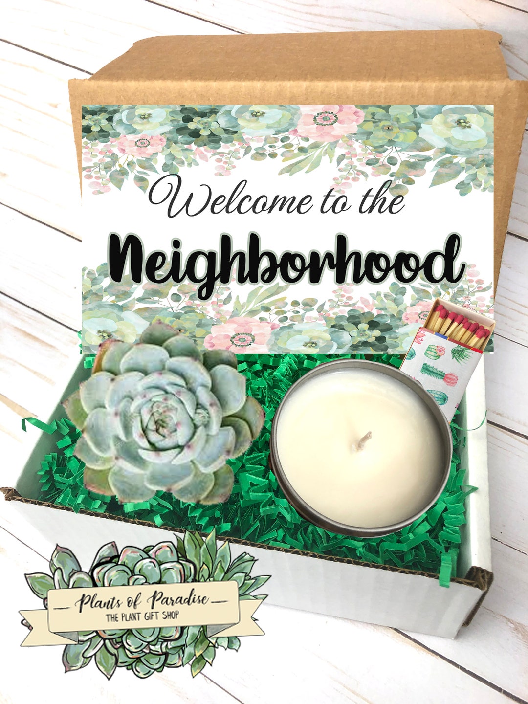 Welcome to Our Neighborhood, New Neighbors Gift, Succulent Gift Box ...