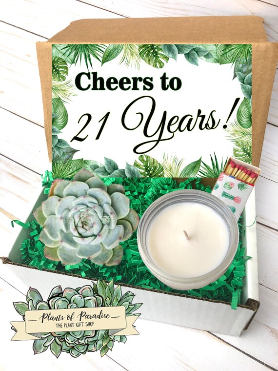21st Birthday Gift Box for Her Cheers to 21 Years Gift for | Etsy