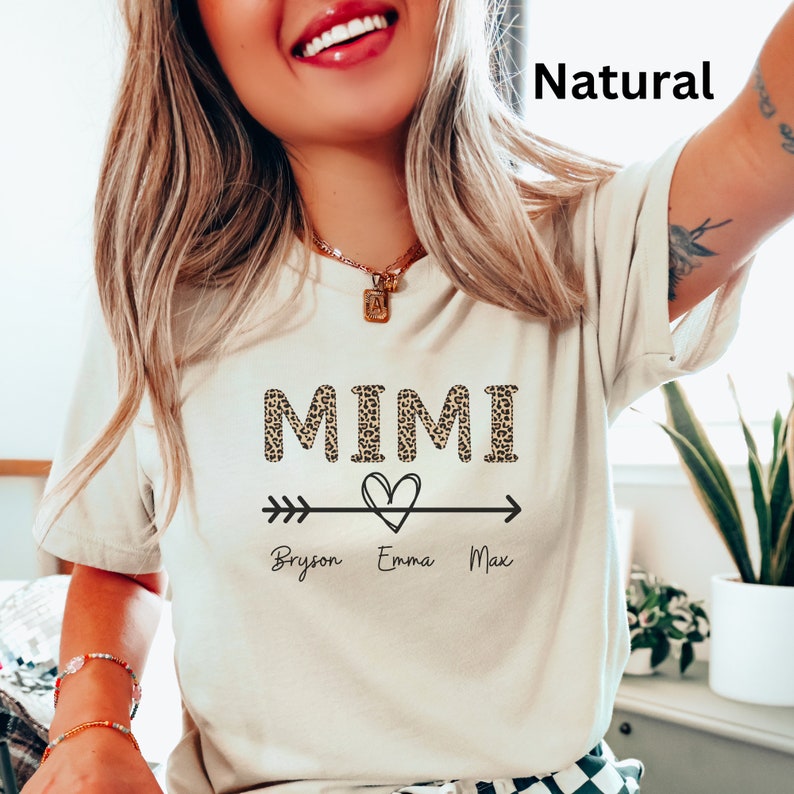 Mimi Sweatshirt Personalized With Names Custom Mimi Sweatshirt Leopard ...