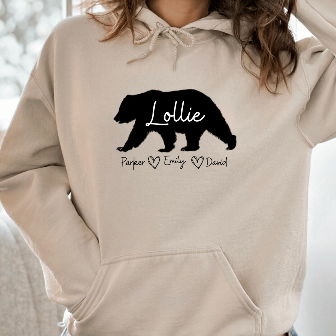 Lollie Bear Sweatshirt With Names for Mother's Day, Custom Lollie ...
