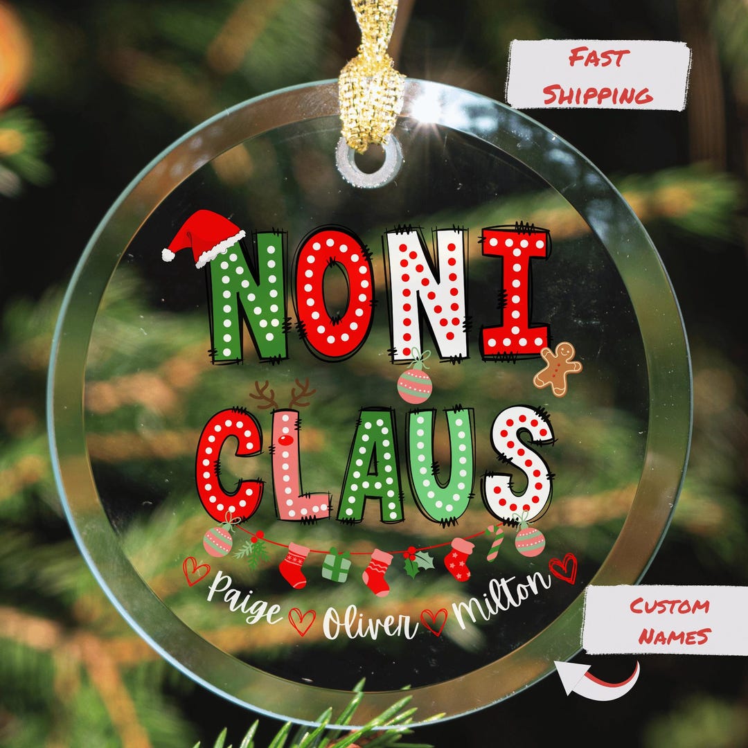 Custom Noni Glass Ornament Gift for Christmas Personalized With ...