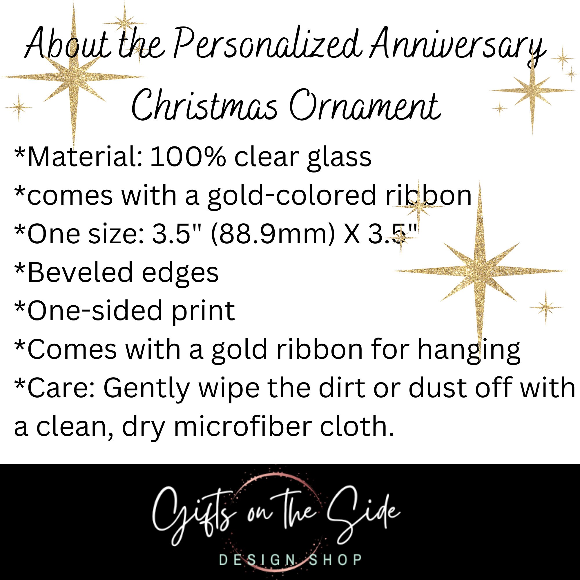 Custom 1st Anniversary Ornament, 1st Wedding Anniversary Ornament, 1st ...