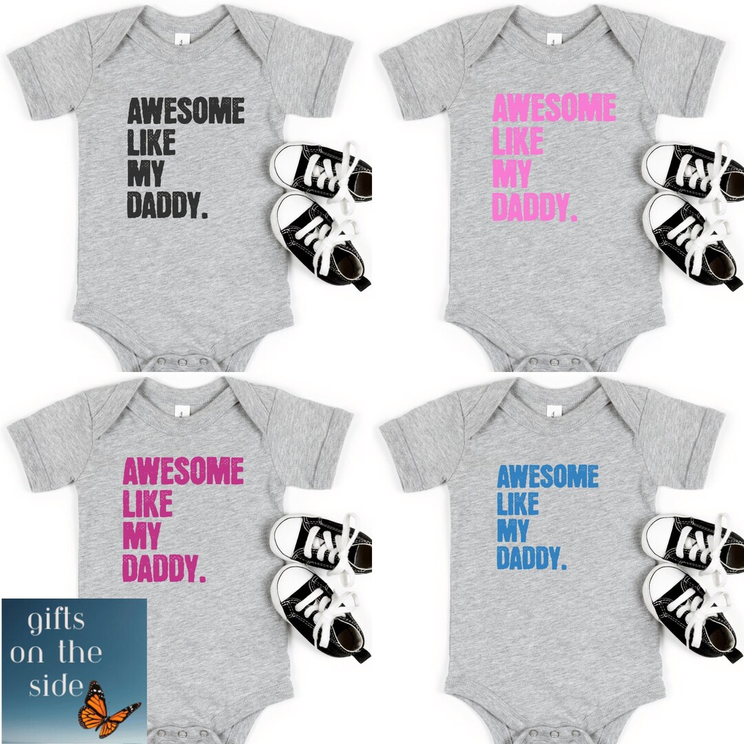 Father's Day Matching Shirt for Kids Grandkids Baby One Piece Bodysuit ...