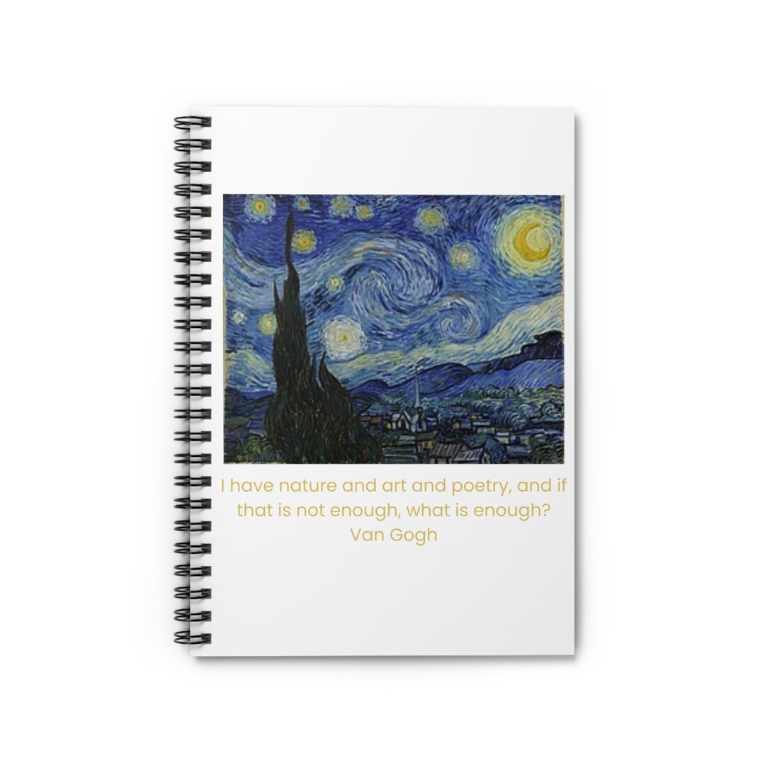 Van Gogh Starry Night Notebook Van Gogh Print Van Gogh Print - Etsy