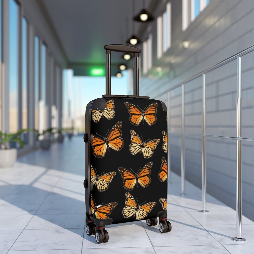 Butterfly Carry on Suitcase Wheels, Dark Academia Luggage With Wheels ...