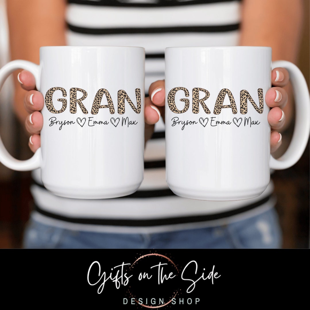 Gran Coffee Mug Personalized Gift for Gran Gift Custom With Grandkids ...