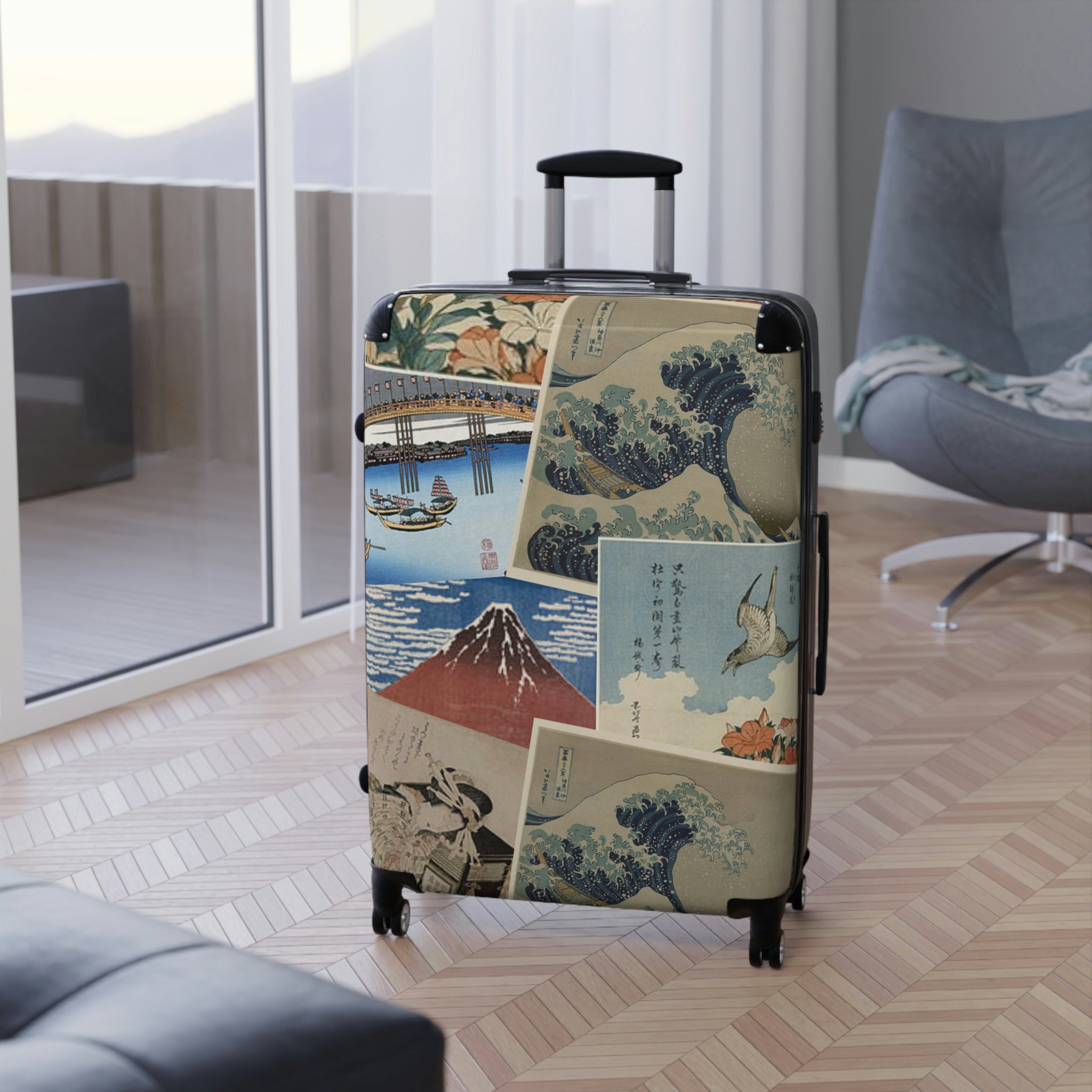 Hokusai Carry On Suitcase with Wheels, Japanese Art Suitcases sold by ...