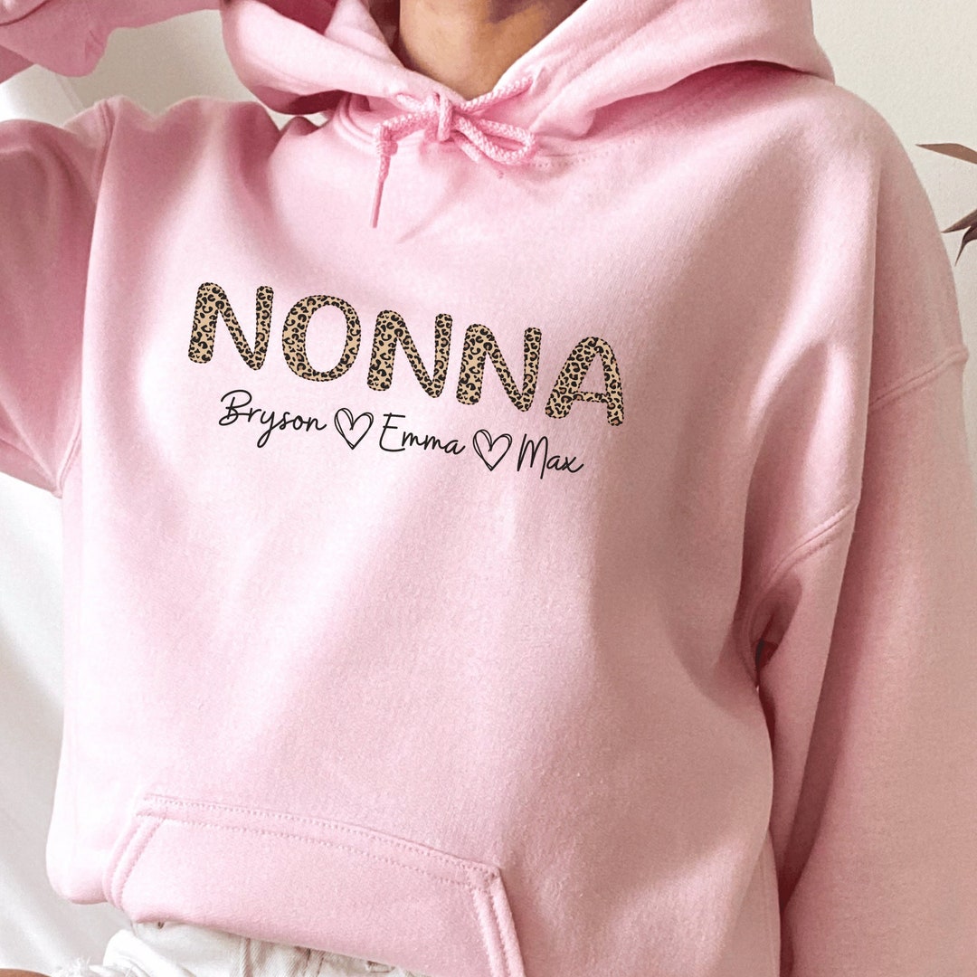 Nonna Hoodie Custom Name With Grandkids Names, Nonna Sweatshirt, Gifts Nonna, Nonna Birthday ...